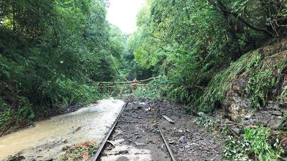 Heart of Wales line closed as extreme weather floods railway and causes ...