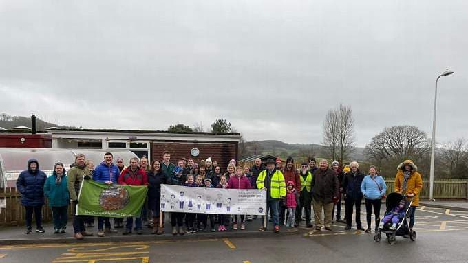 Groups march in Brecon in fight to save primary schools from closure ...