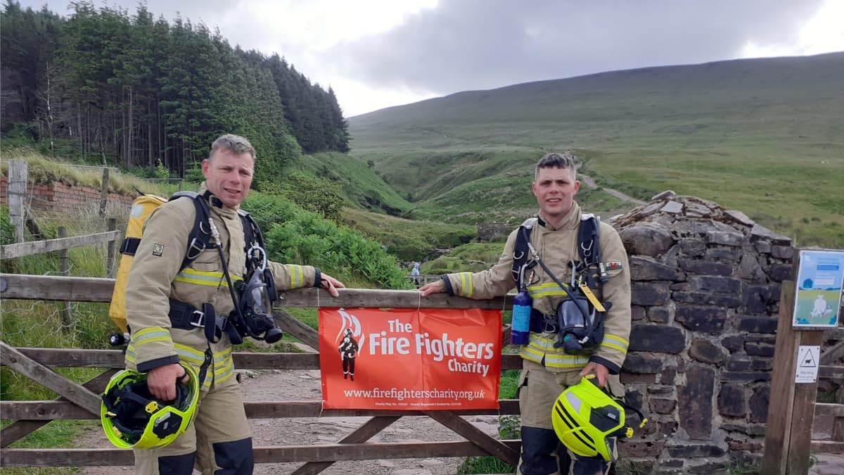 Father and son firefighters smash Welsh Three Peak Challenge | brecon-radnor.co.uk