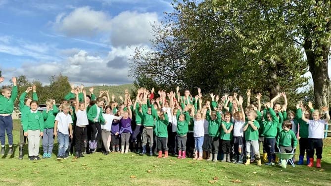 Llangynidr Primary School transform field into outdoor classroom ...