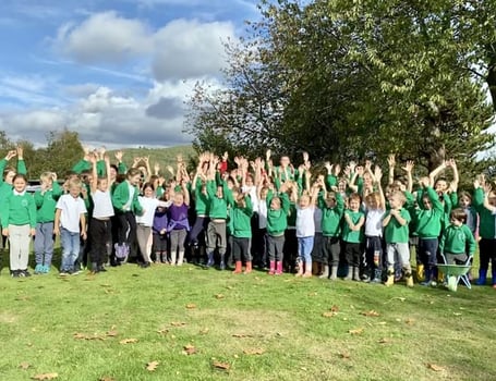 Llangynidr Primary School transform field into outdoor classroom ...