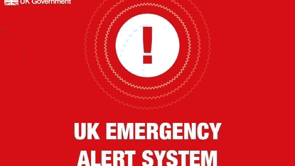 This is when the government will test the new emergency alert system ...