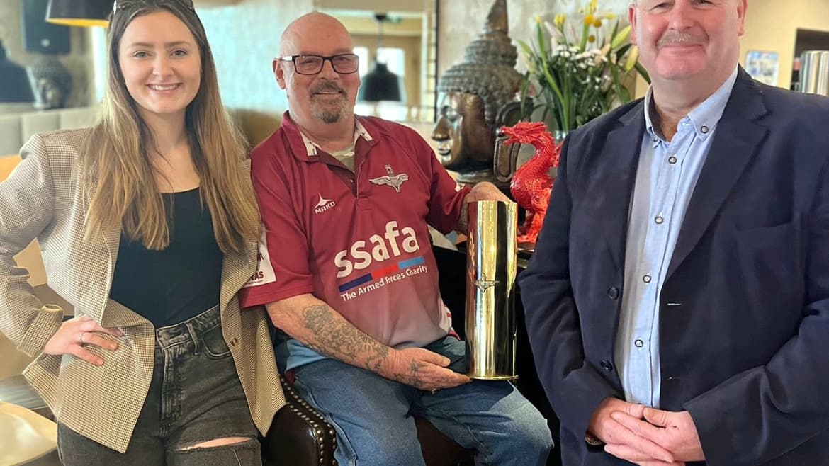 Falklands War shell raises funds for homeless veterans | brecon-radnor ...