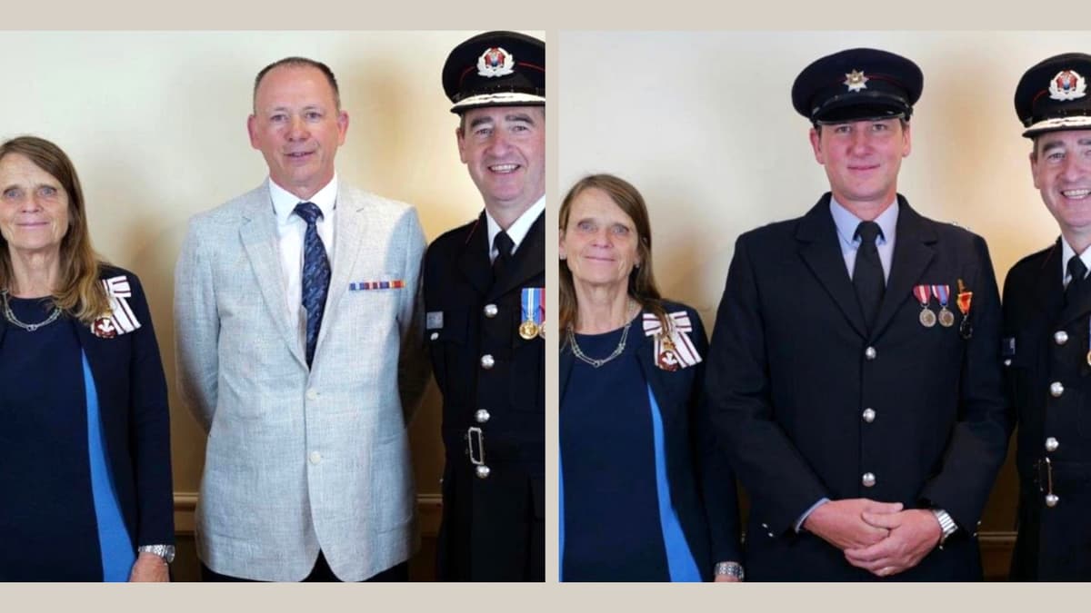 Brecon firefighters awarded medals for continuous long service | brecon ...
