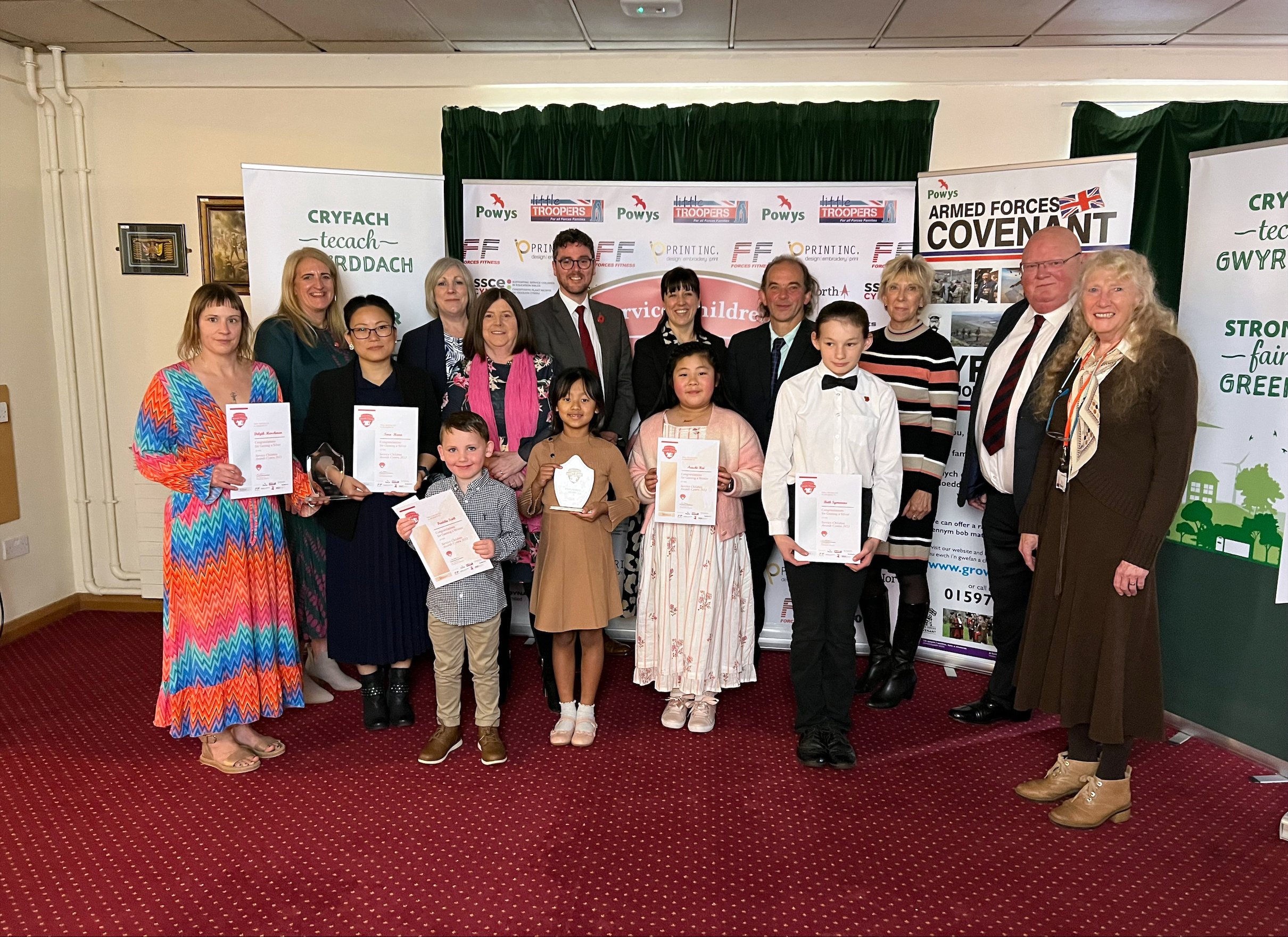 Winners shine at inaugural Service Children Awards Cymru | brecon ...
