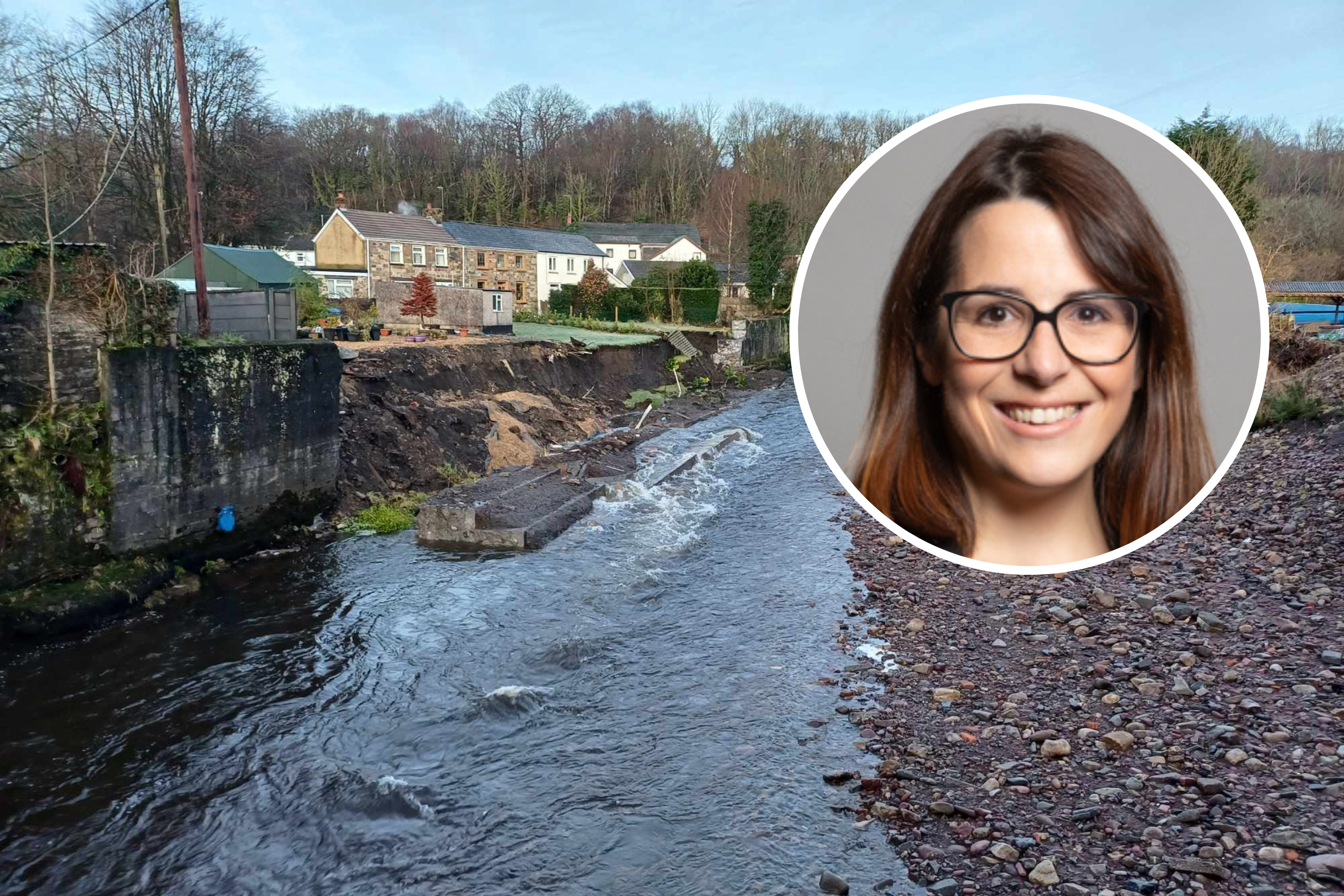MP demands 'urgent action' after Ystradgynlais river wall collapse ...