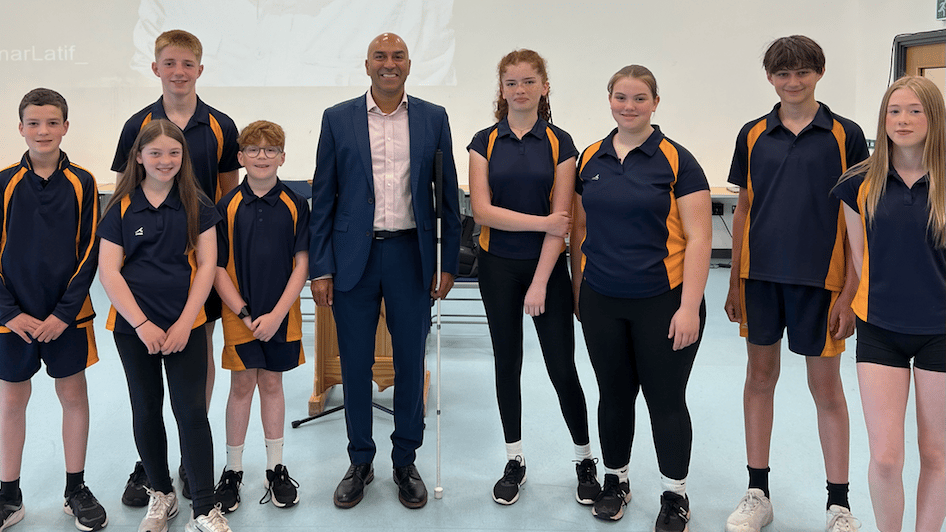 The blind traveller inspiring Brecon High School pupils | brecon-radnor ...