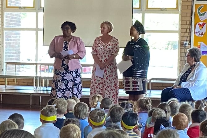 Queen Nompumelelo Zulu and Princess Zama Zulu visit Llanfaes Primary ...