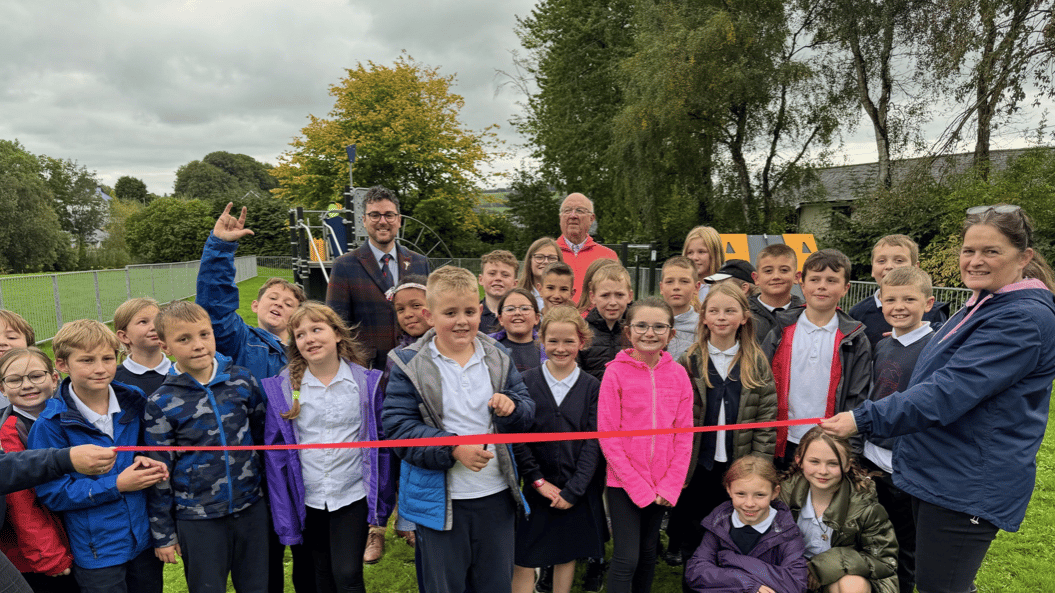 Video: Councillors and school pupils open improved Brecon play area ...
