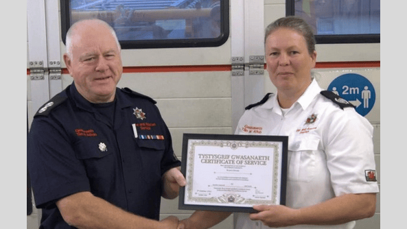 Talgarth firefighter celebrates 42 years of service | brecon-radnor.co.uk