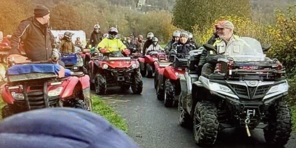 Quad bike run raises £1,285 for guide dogs | brecon-radnor.co.uk