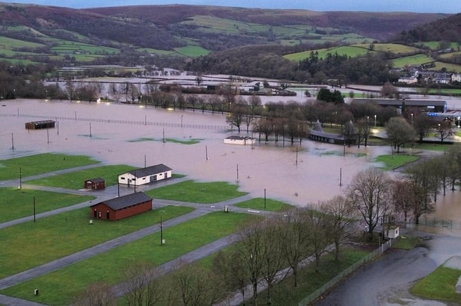 Houses pumped and people rescued as Storm Darragh floods Builth Wells ...