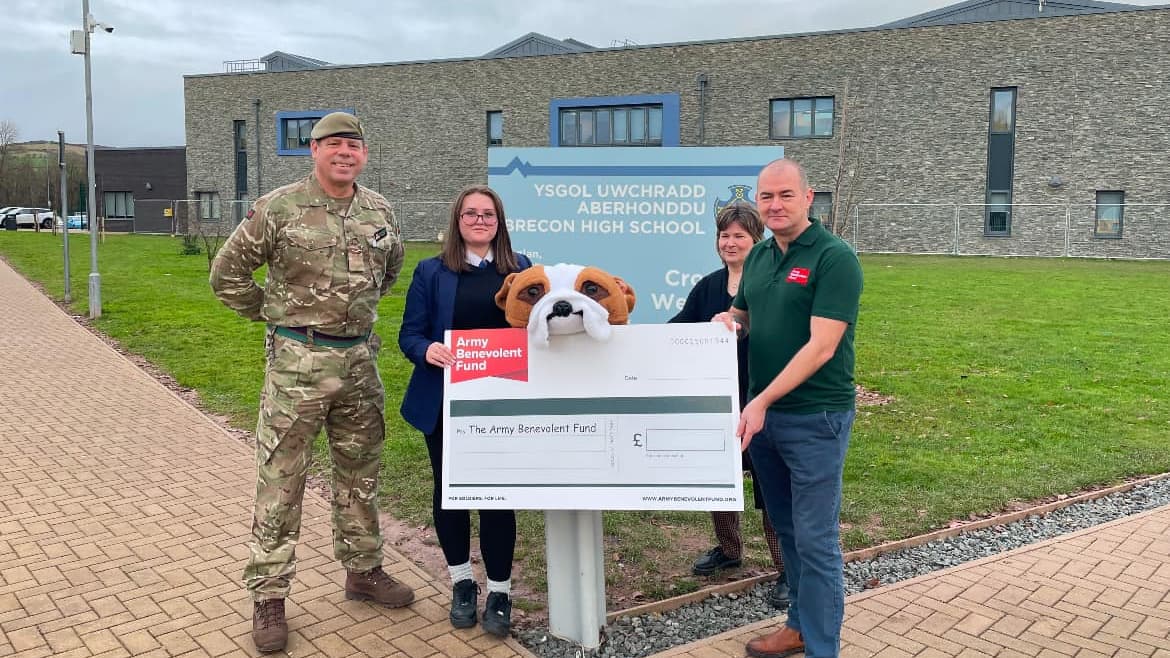Generous Brecon High School pupils raise £150 for Army Benevolent Fund ...