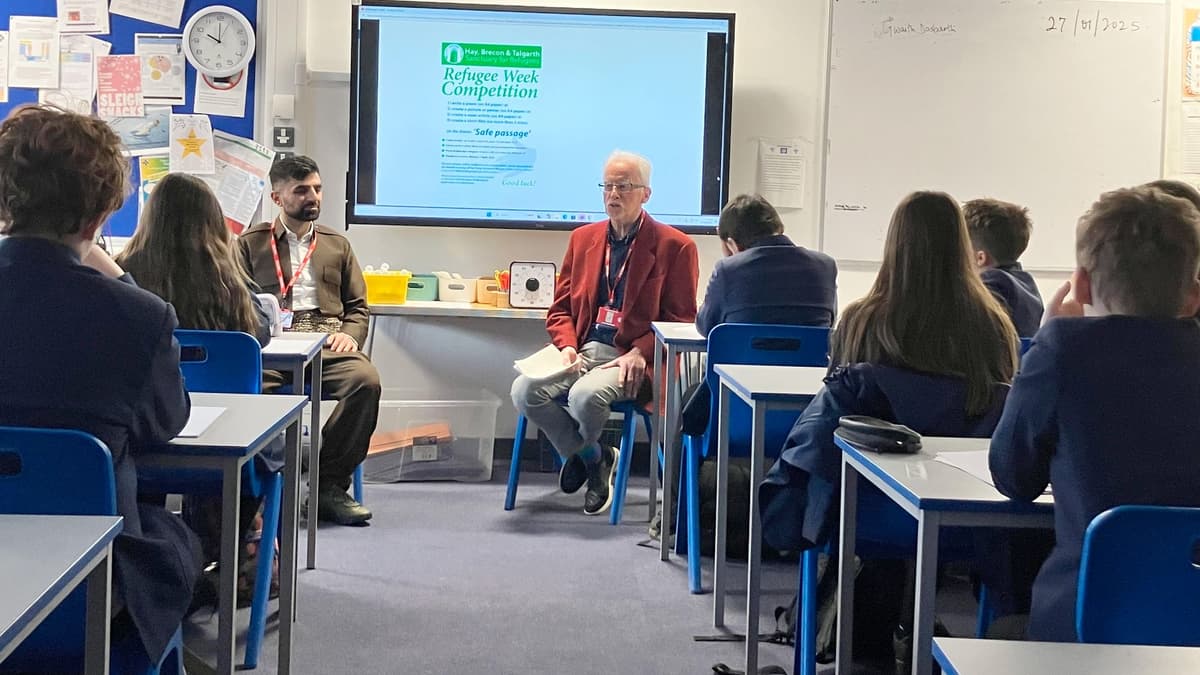 Hawkar’s inspirational journey captivates local school pupils | brecon ...