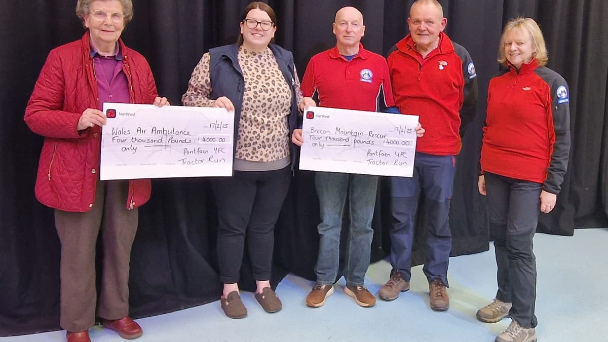 Pontfaen YFC raises £8,000 for Brecon Mountain Rescue and Wales Air ...