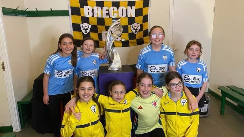 Women's Euros trophy visits Brecon FC Juniors to celebrate Wales ...