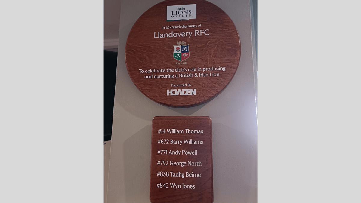 Llandovery RFC named Lions Origin Club | brecon-radnor.co.uk