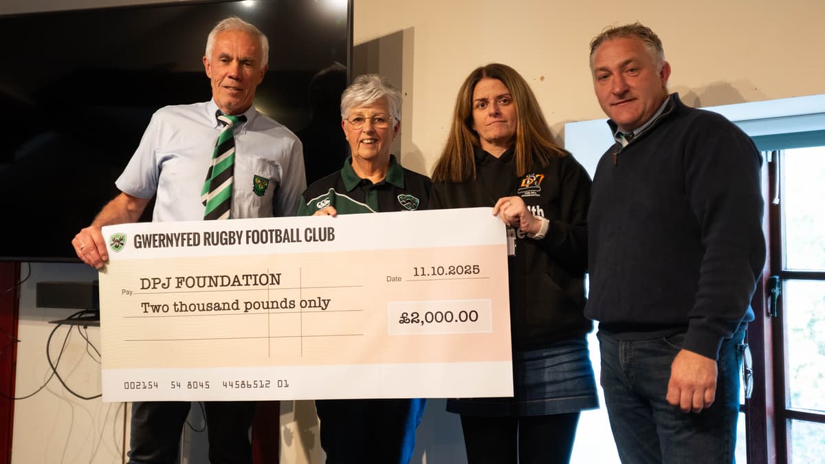 Gwernyfed RFC marks 60 years with charity donations | brecon-radnor.co.uk