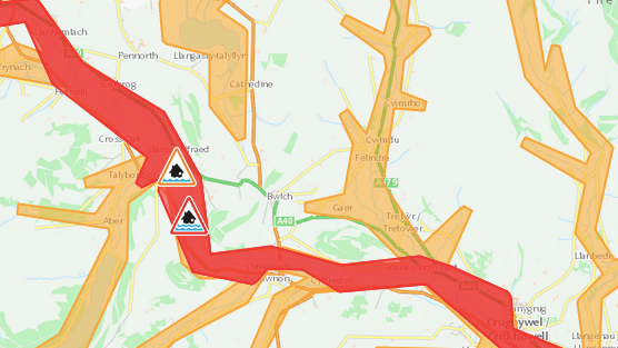 Flood warnings issued for Usk and Wye as Storm Bram brings disruption ...